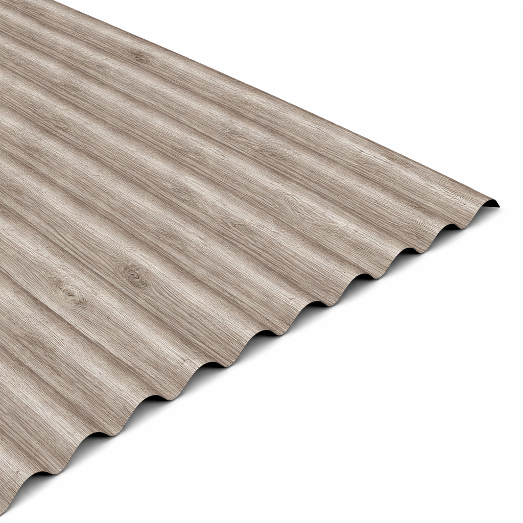 13/3 Corrugated Woodgrain Metal Sheets