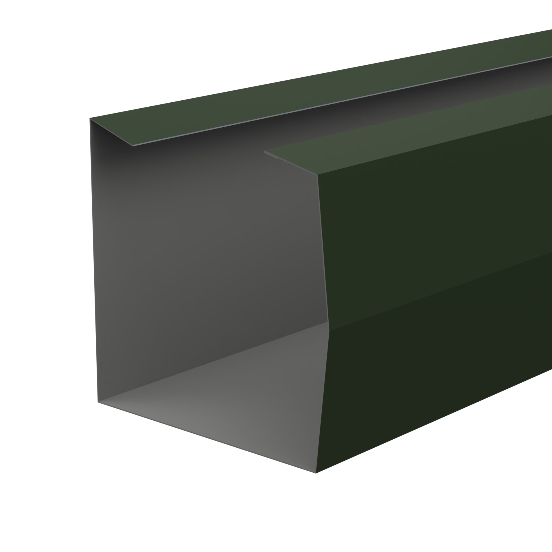 Trimline Gutter 0.7 3m Polyester in Juniper Green