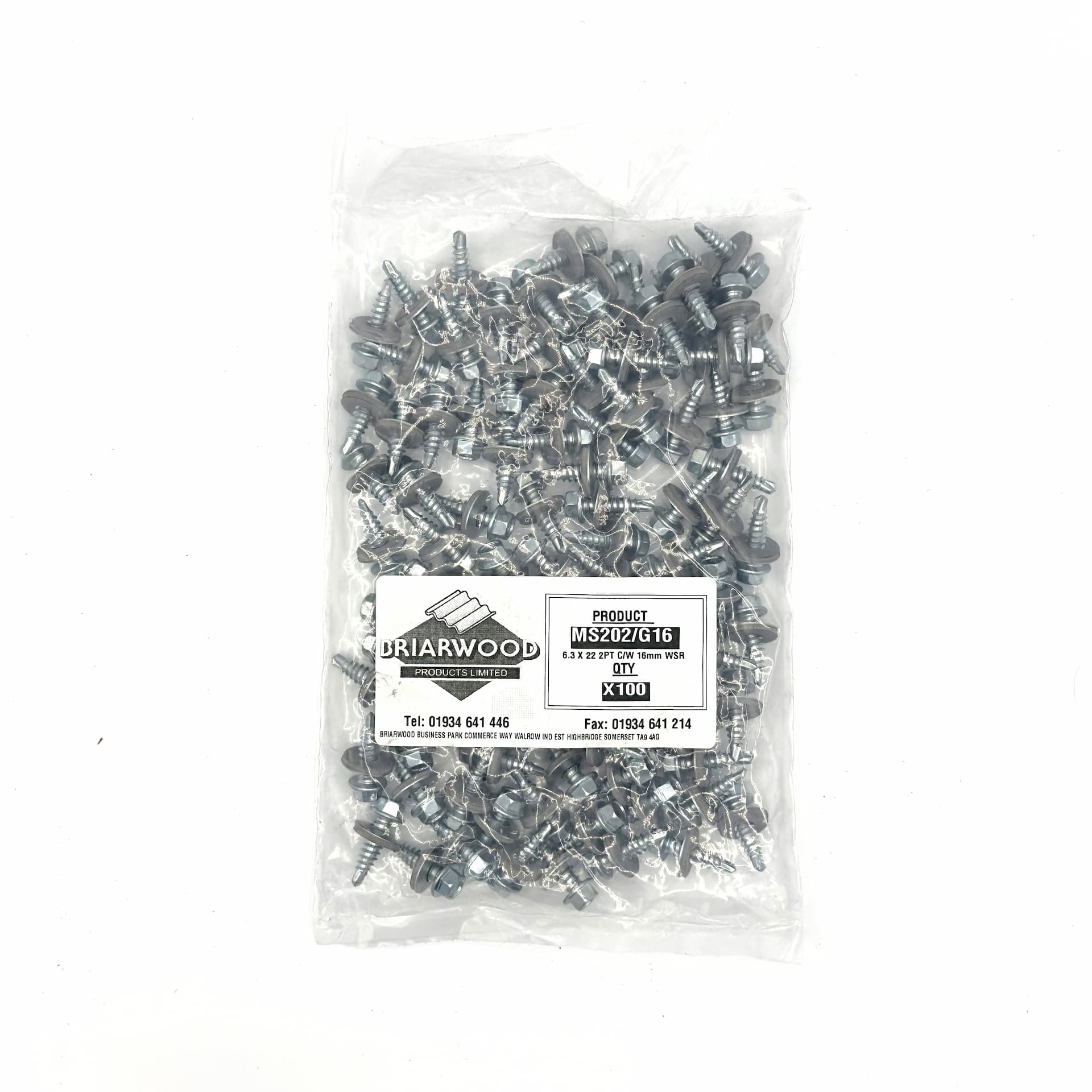 Metal Flashing Stitching Fixings 6.5x22mm (Pack of 100)