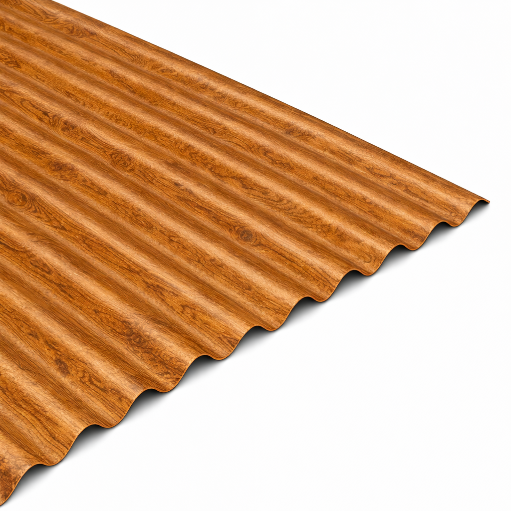 13/3 Corrugated Woodgrain Metal Sheets